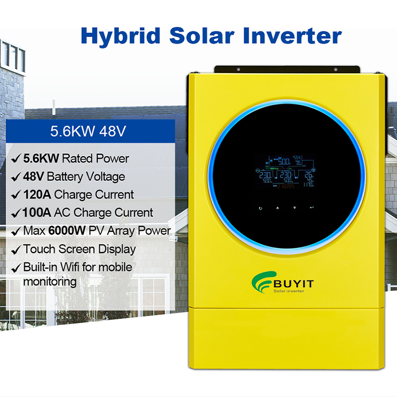 BUYIT 5.6KW 48V Off Grid Hybrid Solar Inverter 230vac MPPT 120A Solar ...