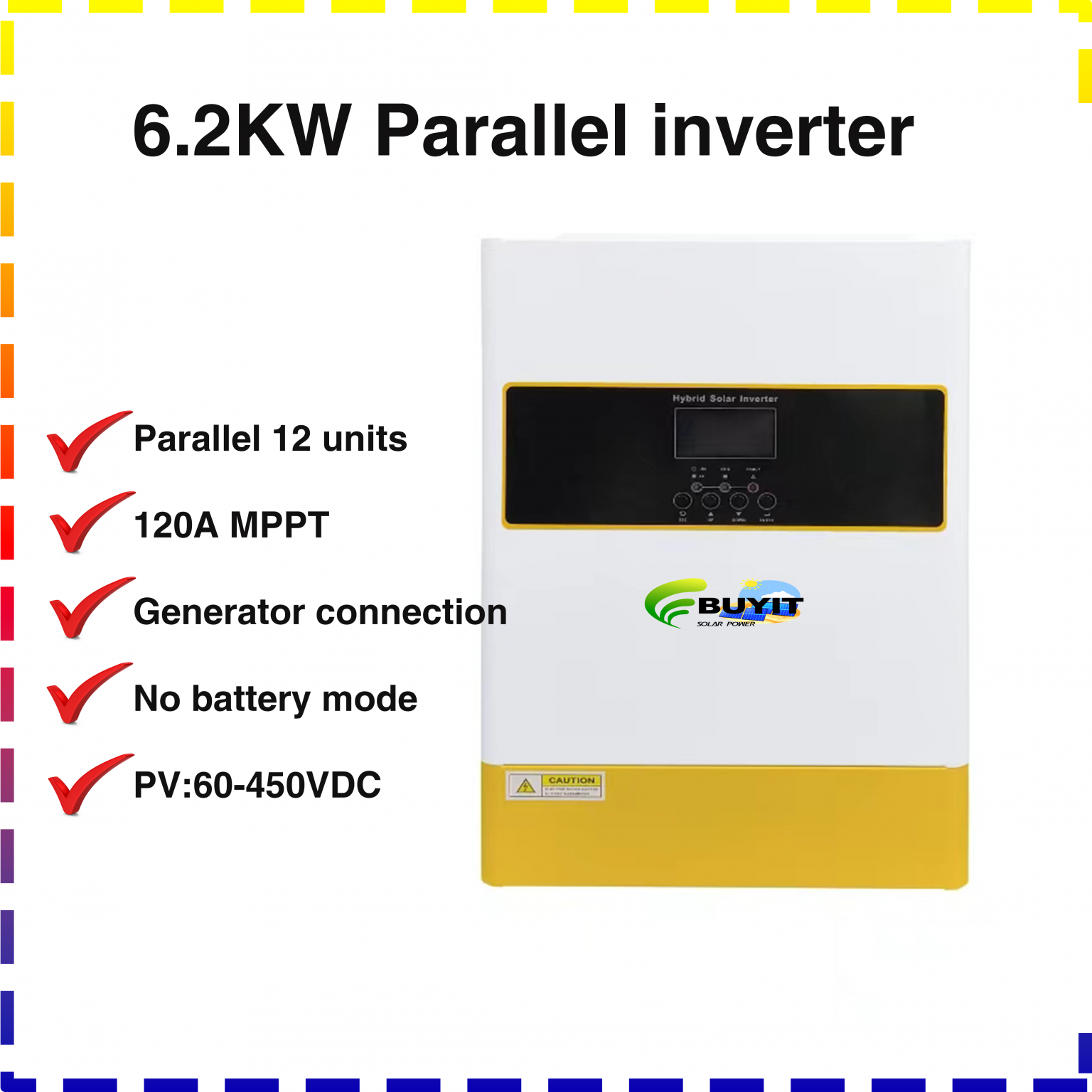 6200W 48V Off Grid solar inverter can support 12 unit in parallel 3 ...